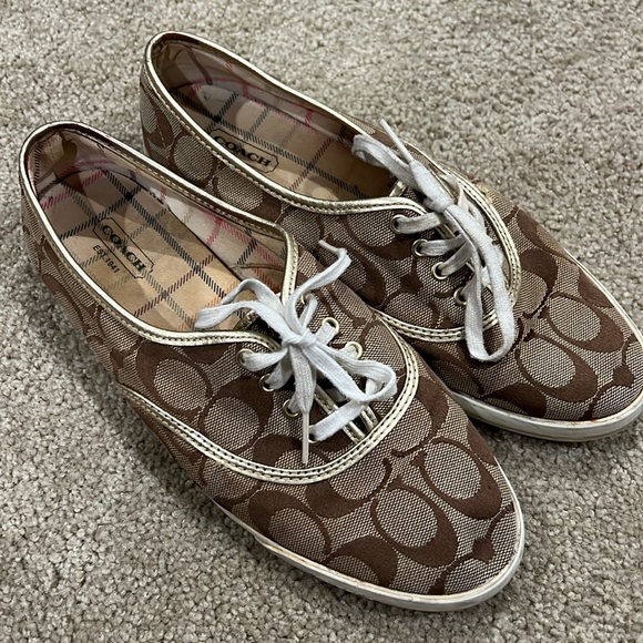Coach | Shoes | Coach Audrina Canvas Tennis Shoes | Poshmark